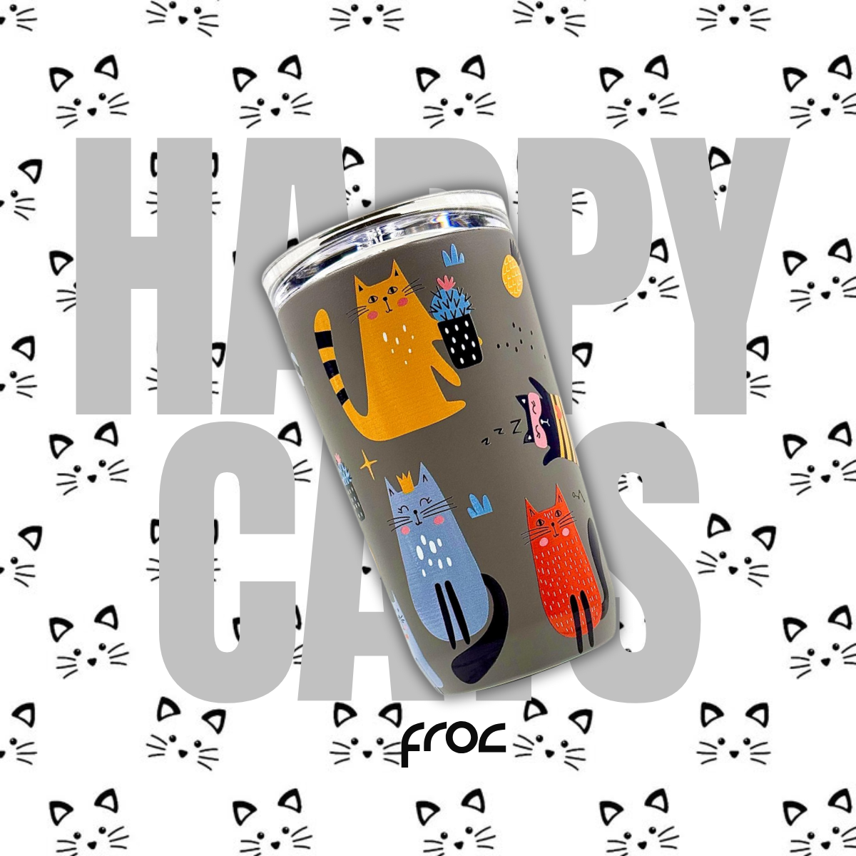 TERMO HAPPY CATS: THE LAKE 450 ML